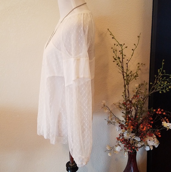 BCBGMaxAzria | Tops | Bcbgmaxazria Off White Sheer See Through Top Xs ...